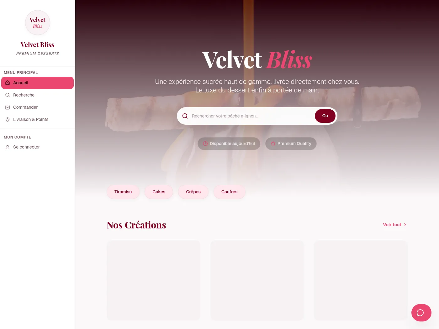 Velvet Bliss Premium Desserts