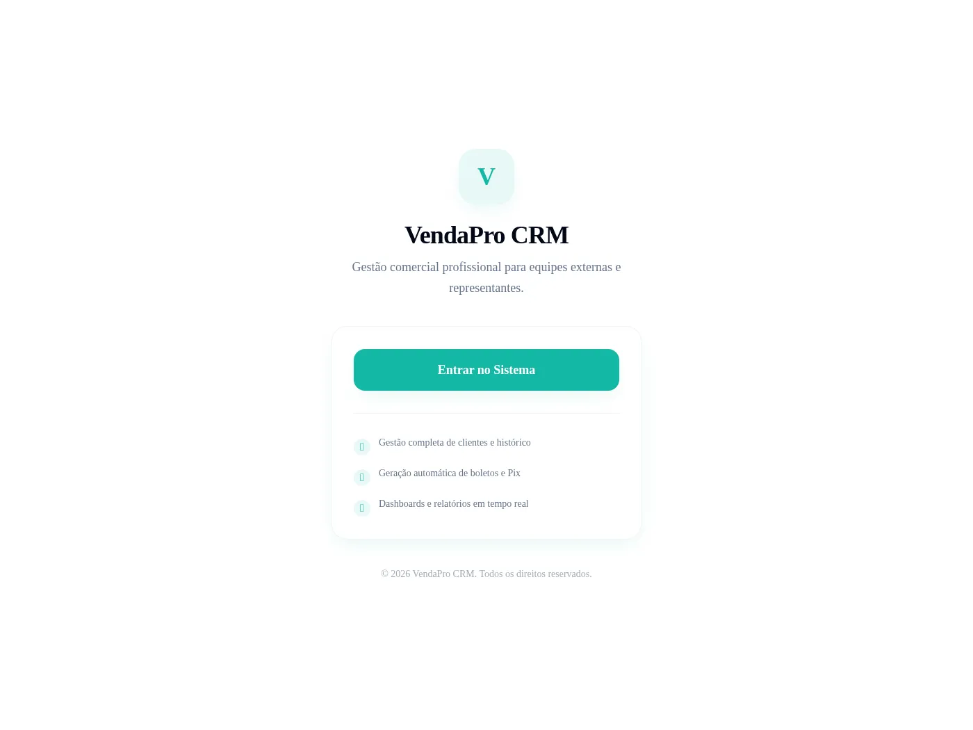 VendaPro CRM
