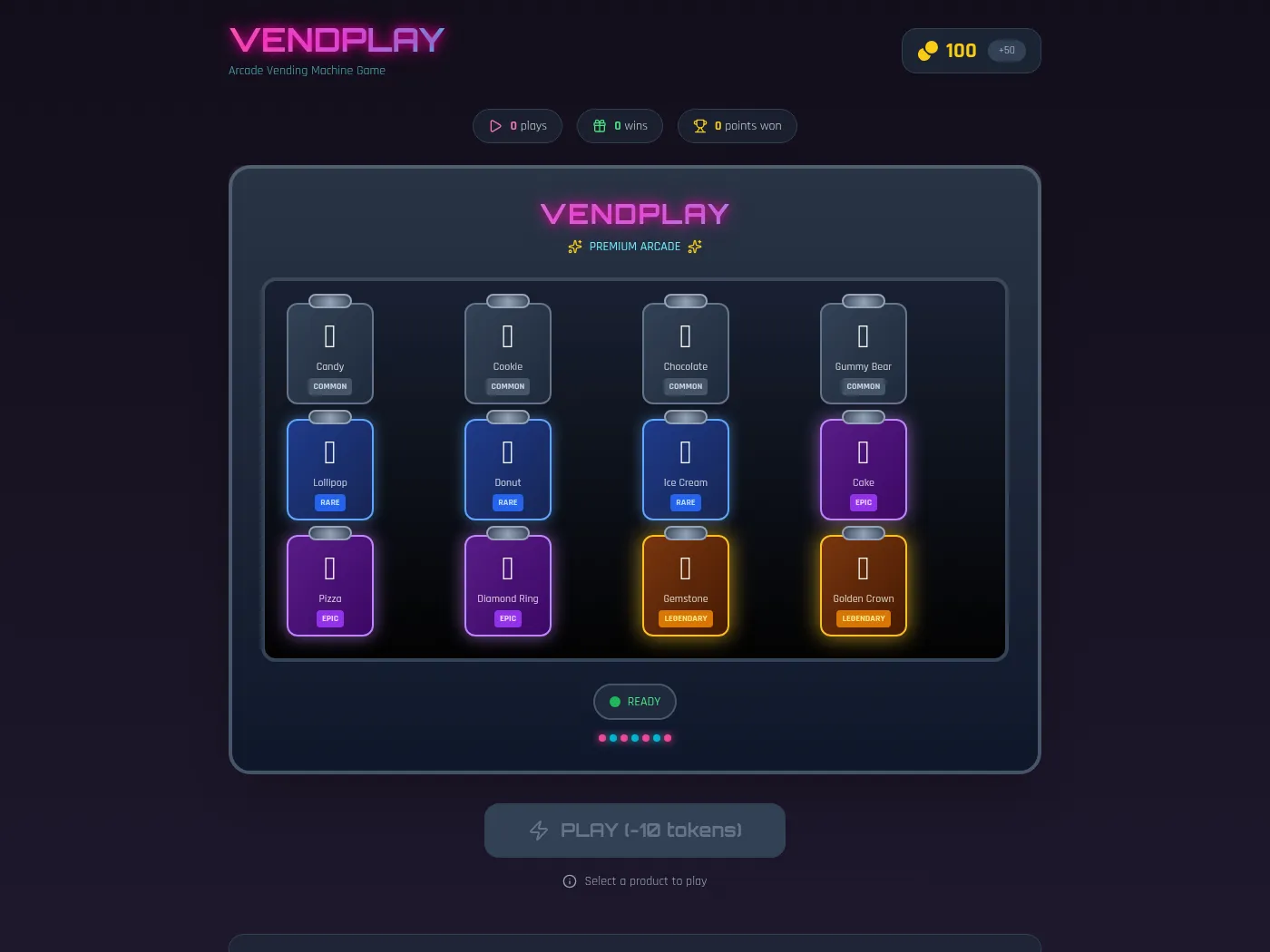 VendPlay Game App