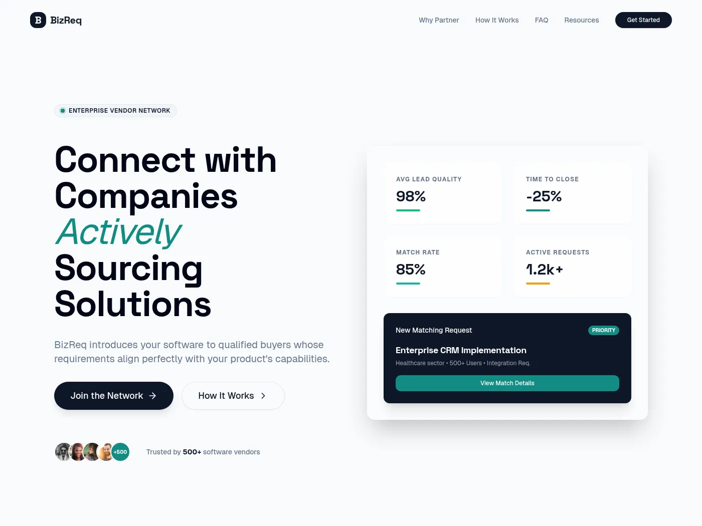 Vendor Portal Landing