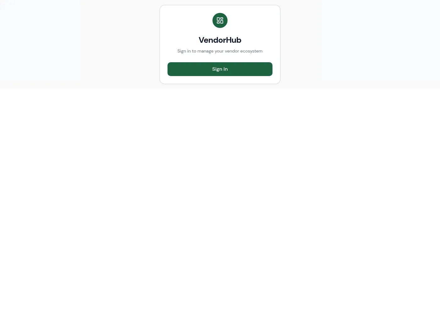 VendorHub Dashboard