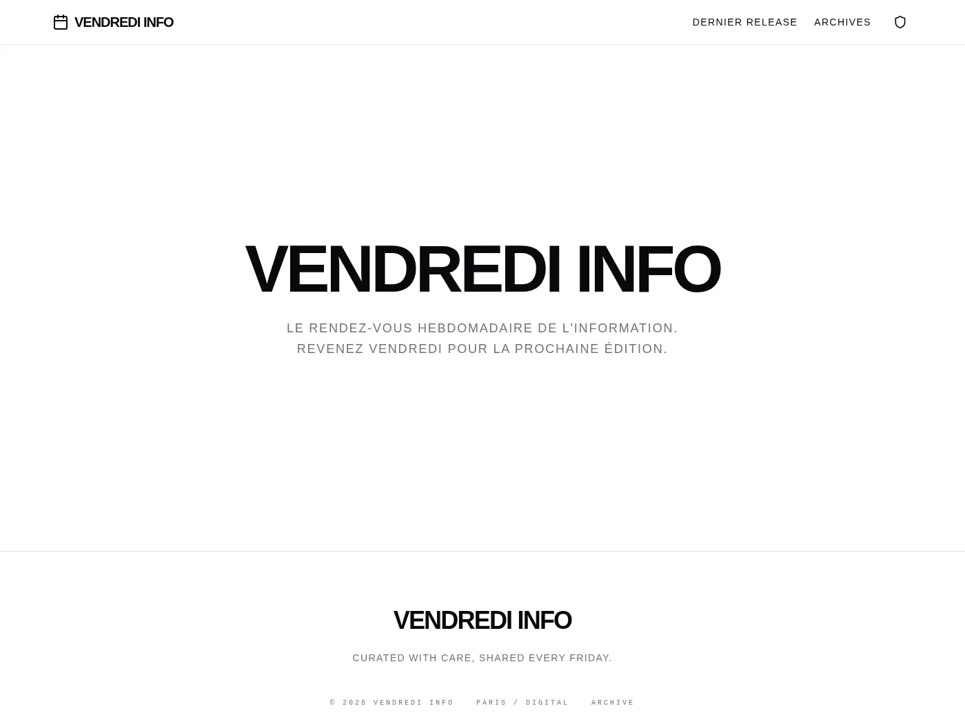 Vendredi Info App