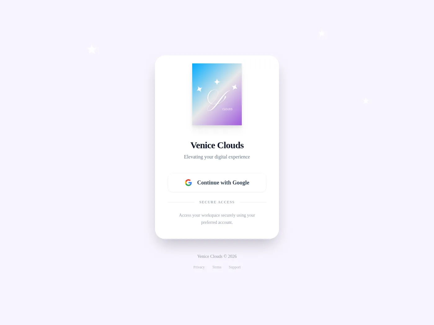 Venice Clouds Login