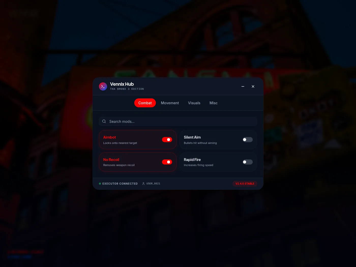 Vennix Hub Mod Menu