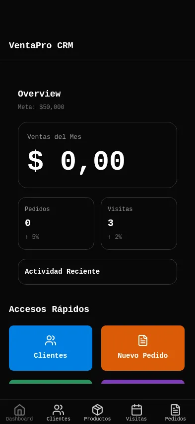 VentaPro CRM Móvil