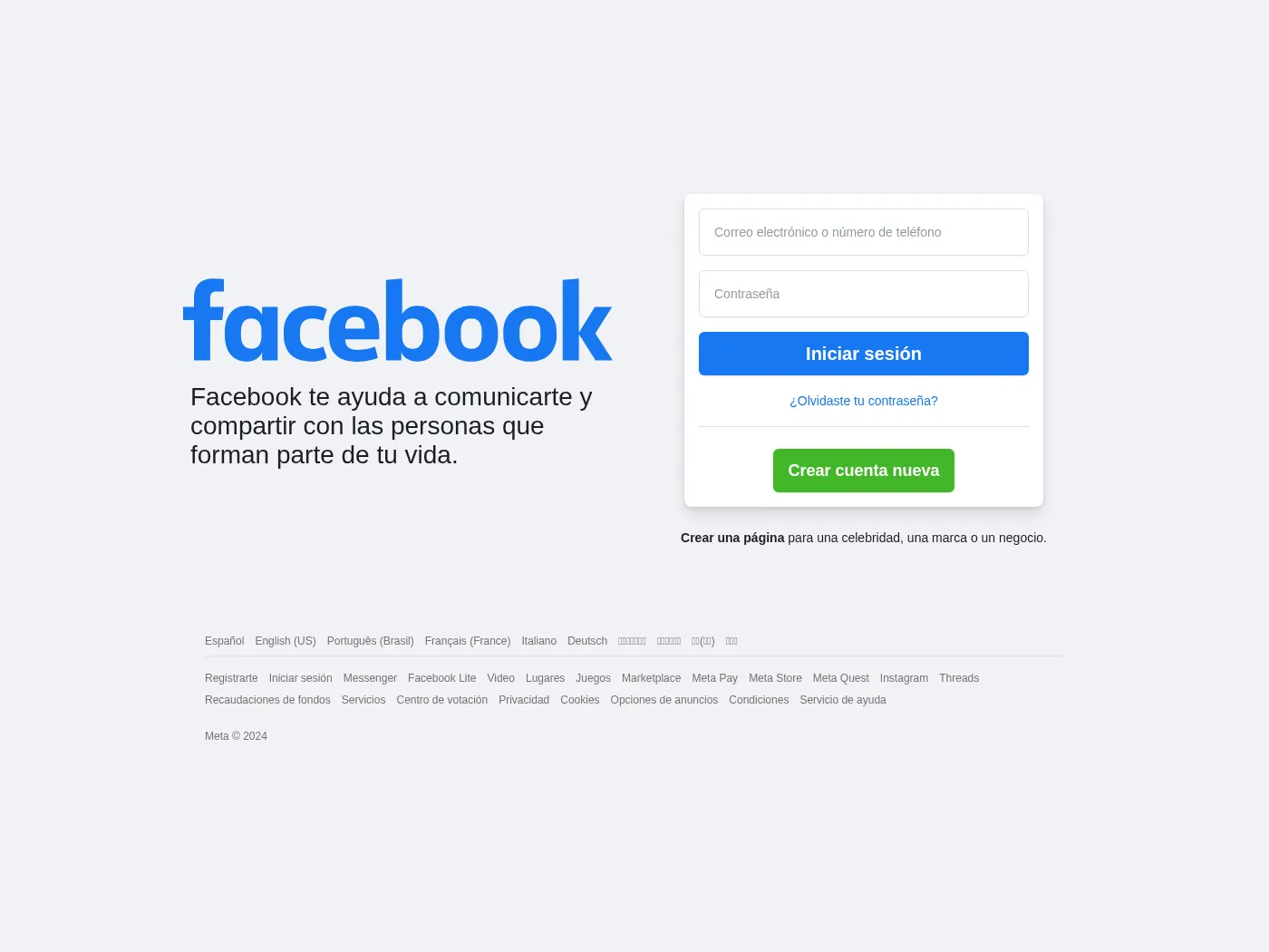 Facebook Replica Panel