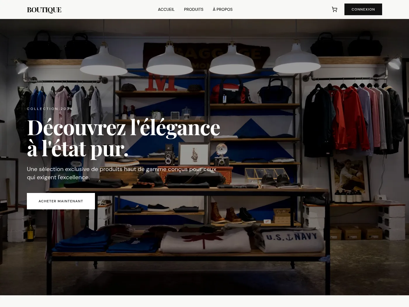 Boutique Web en Ligne