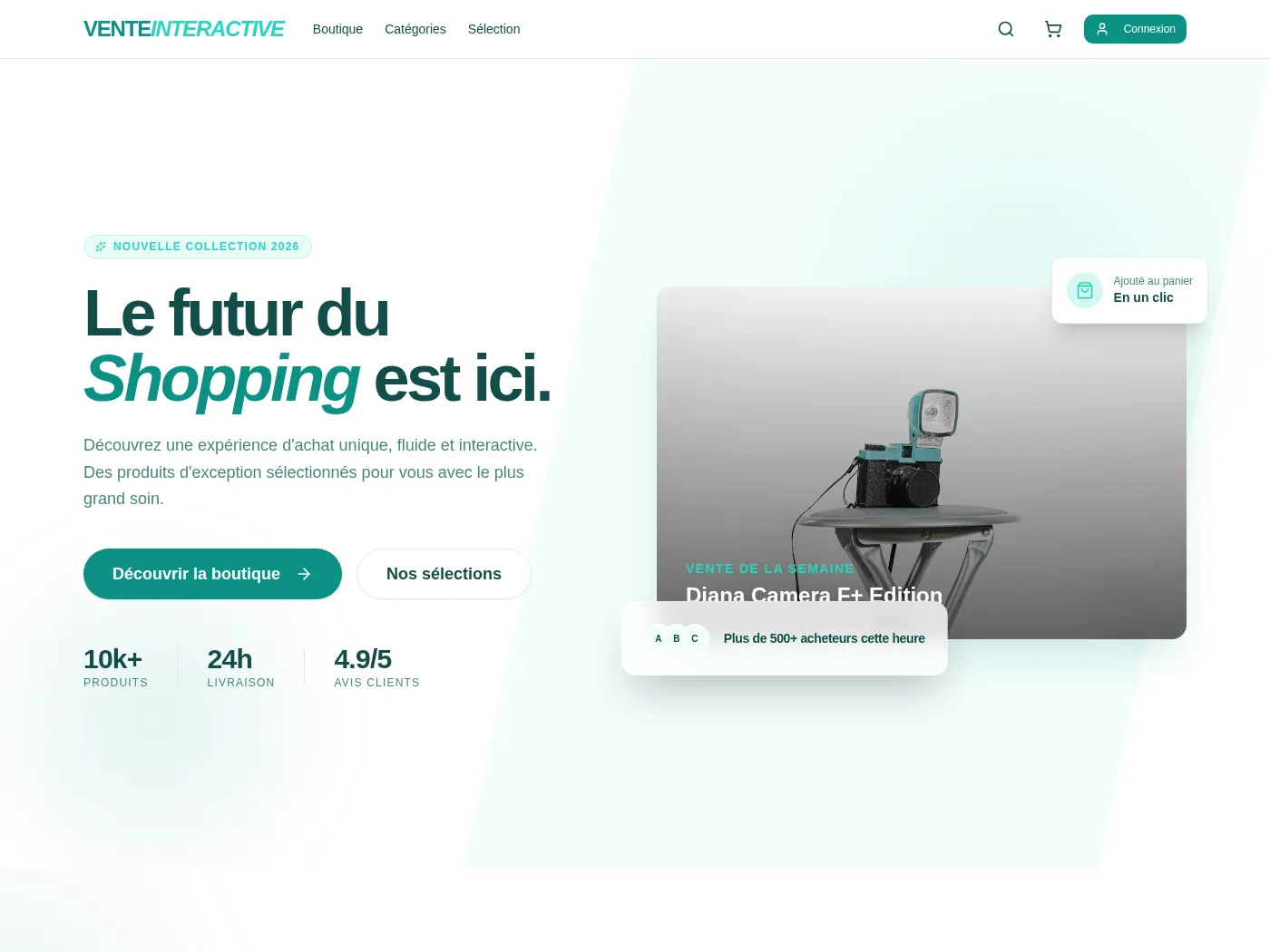 Vente Interactive Shop