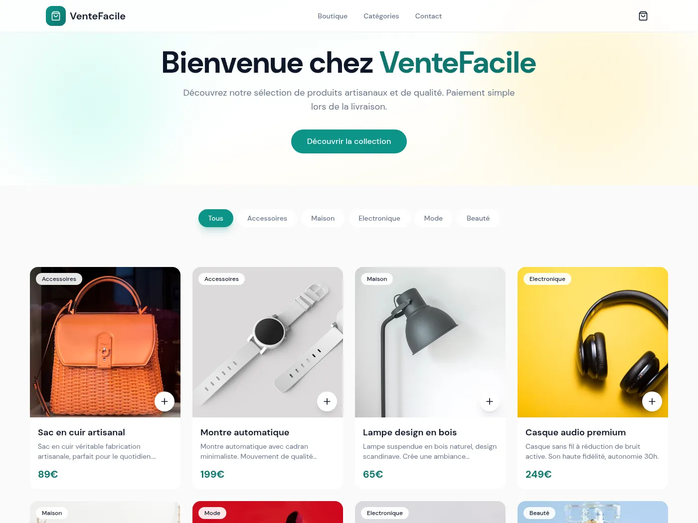 VenteFacile Shop