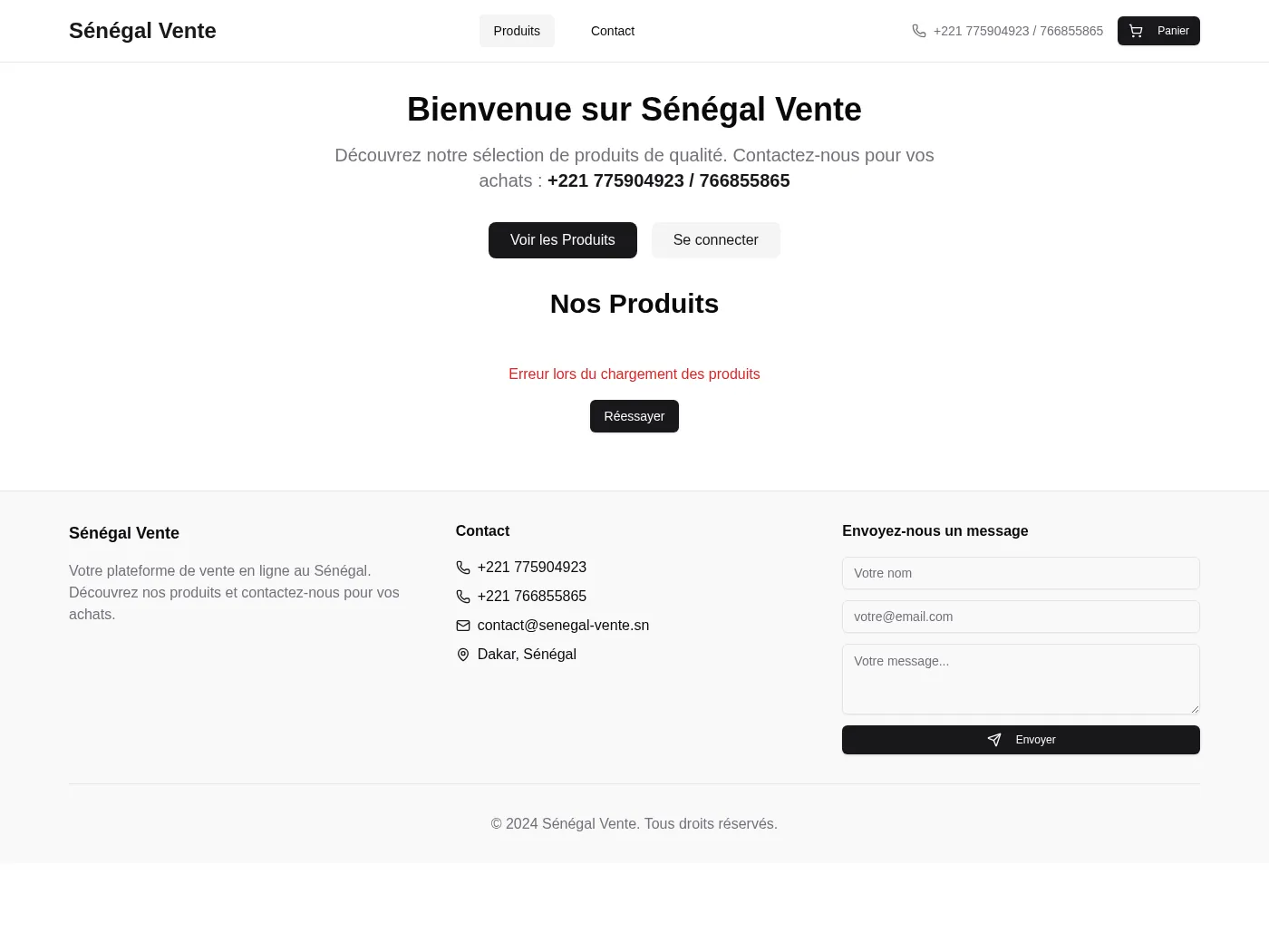 Sénégal Vente Site