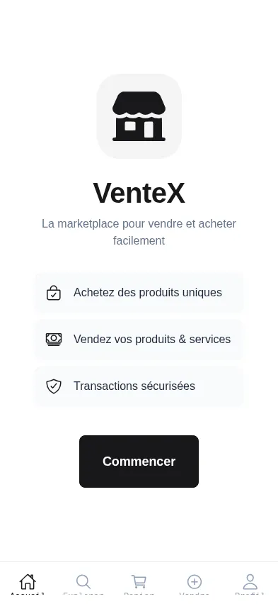 VenteX Mobile Marketplace