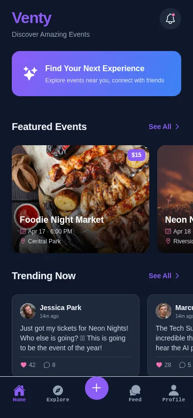 Venty Event Social App