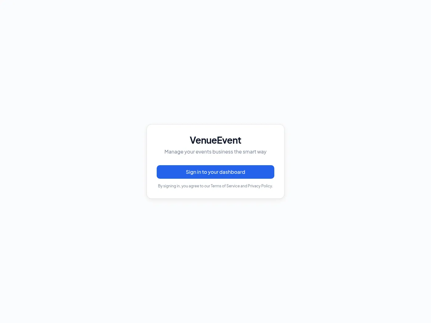 VenueEvent Platform