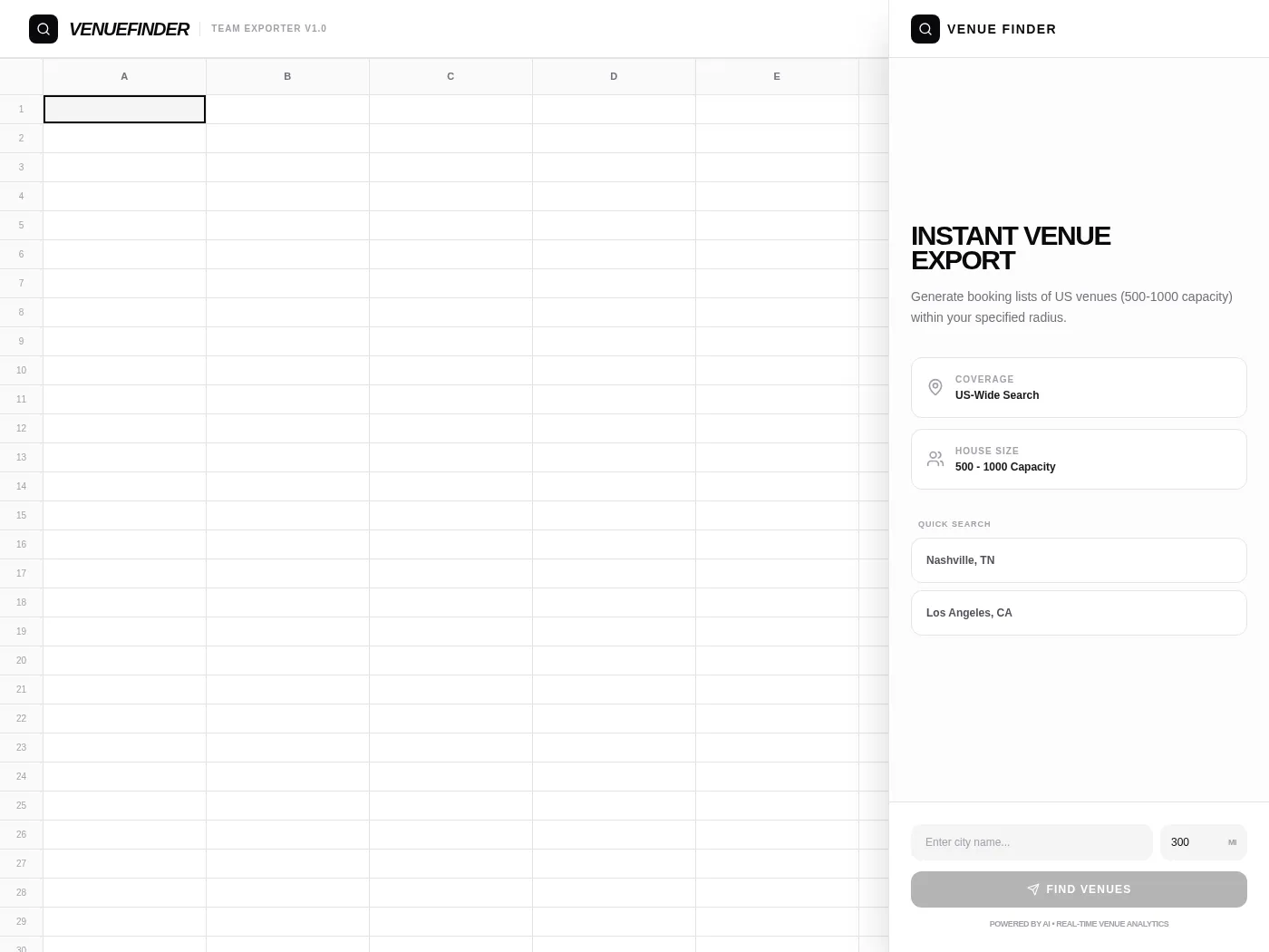 Venue Finder Exporter