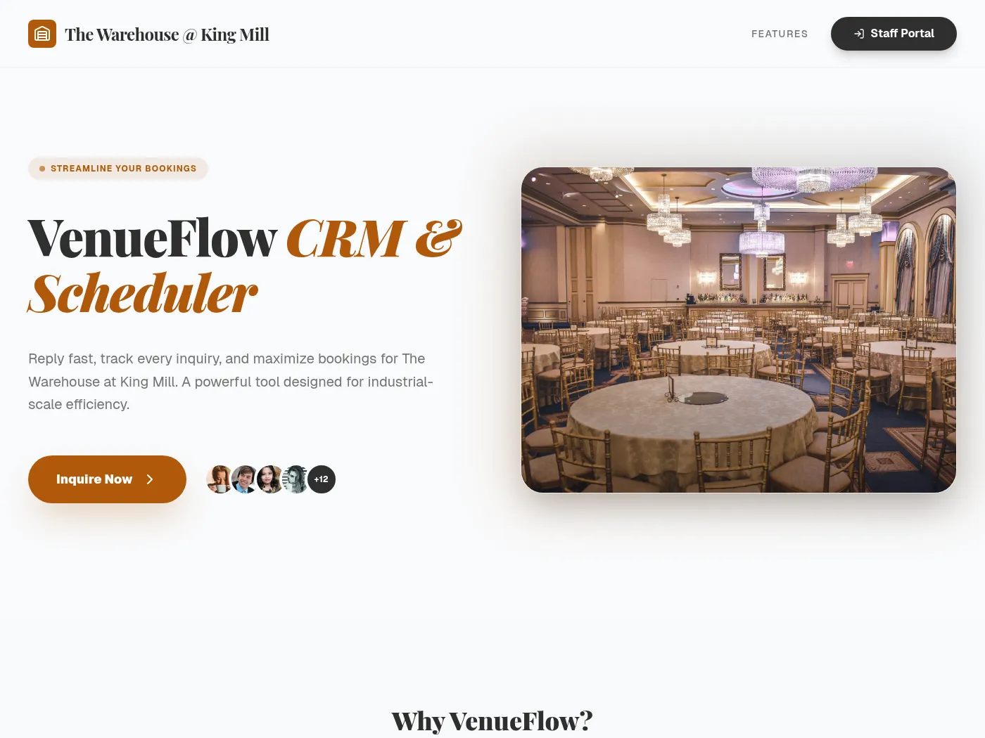 VenueFlow CRM & Scheduler