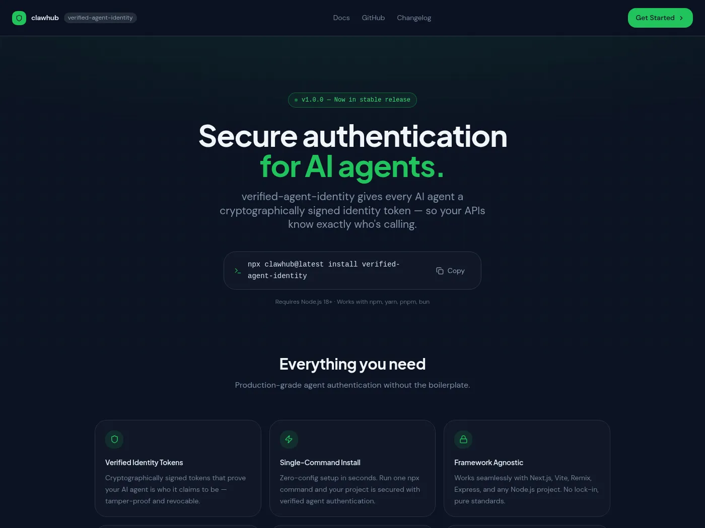 Verified Agent Identity