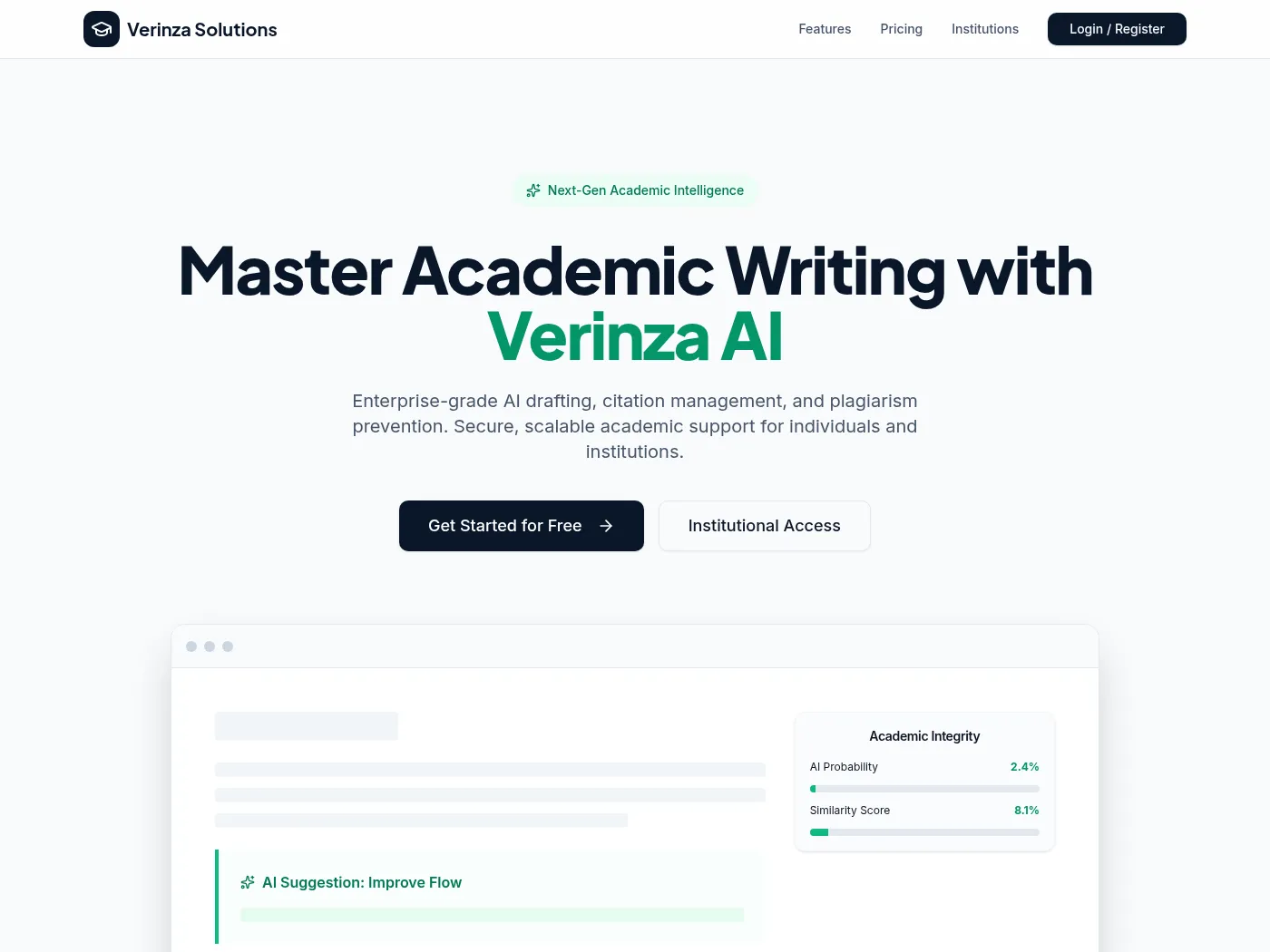 Verinza Solutions AI SaaS