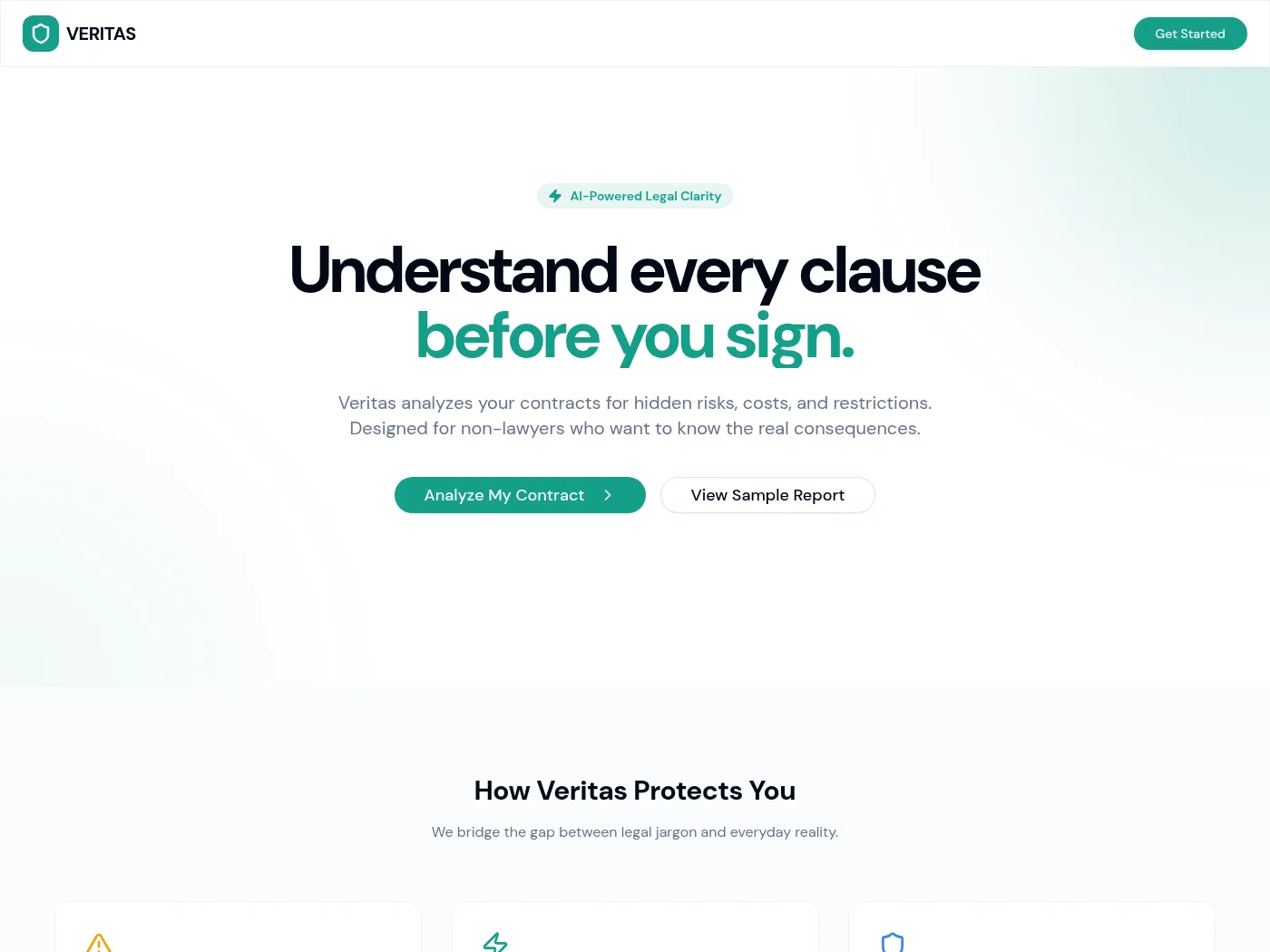 Veritas Contract Analyzer
