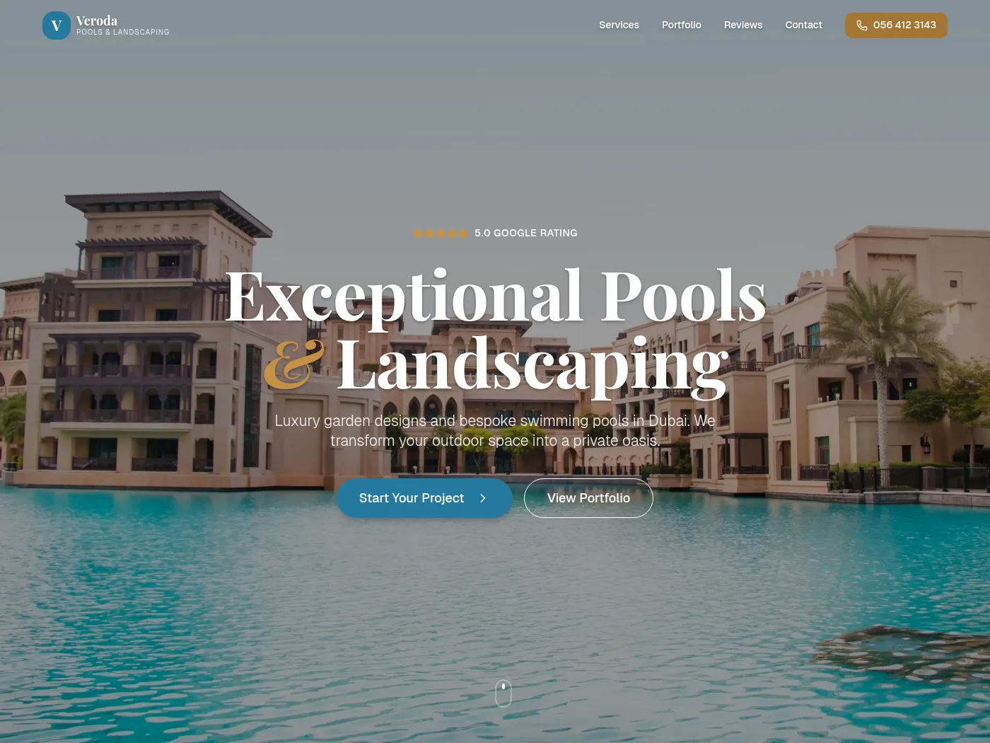 Veroda Pools Website