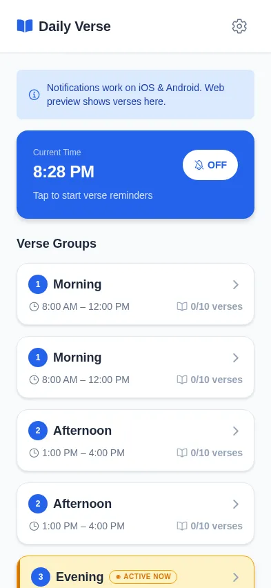 Verse Reminder App
