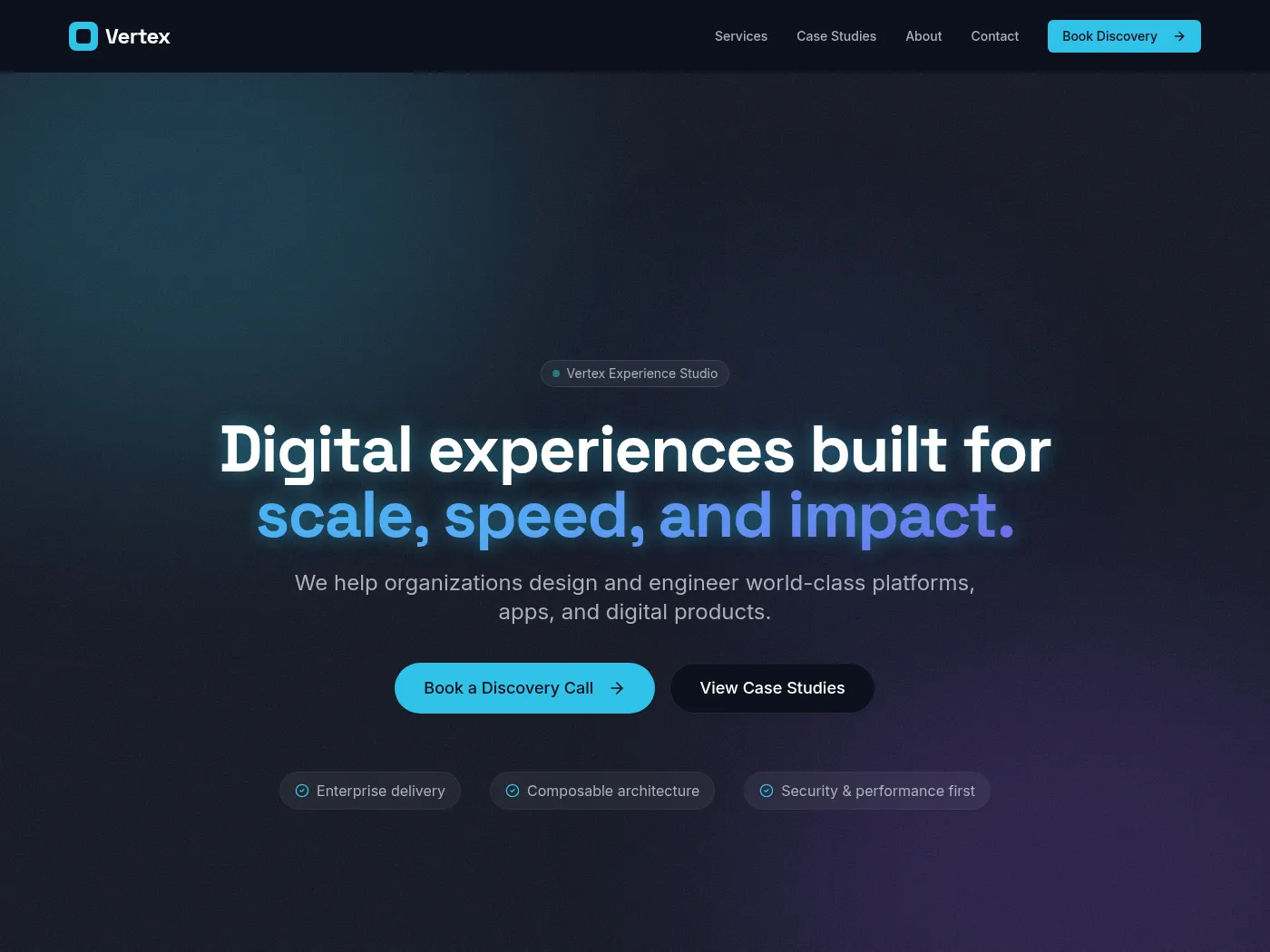 Vertex Experience Studio Site
