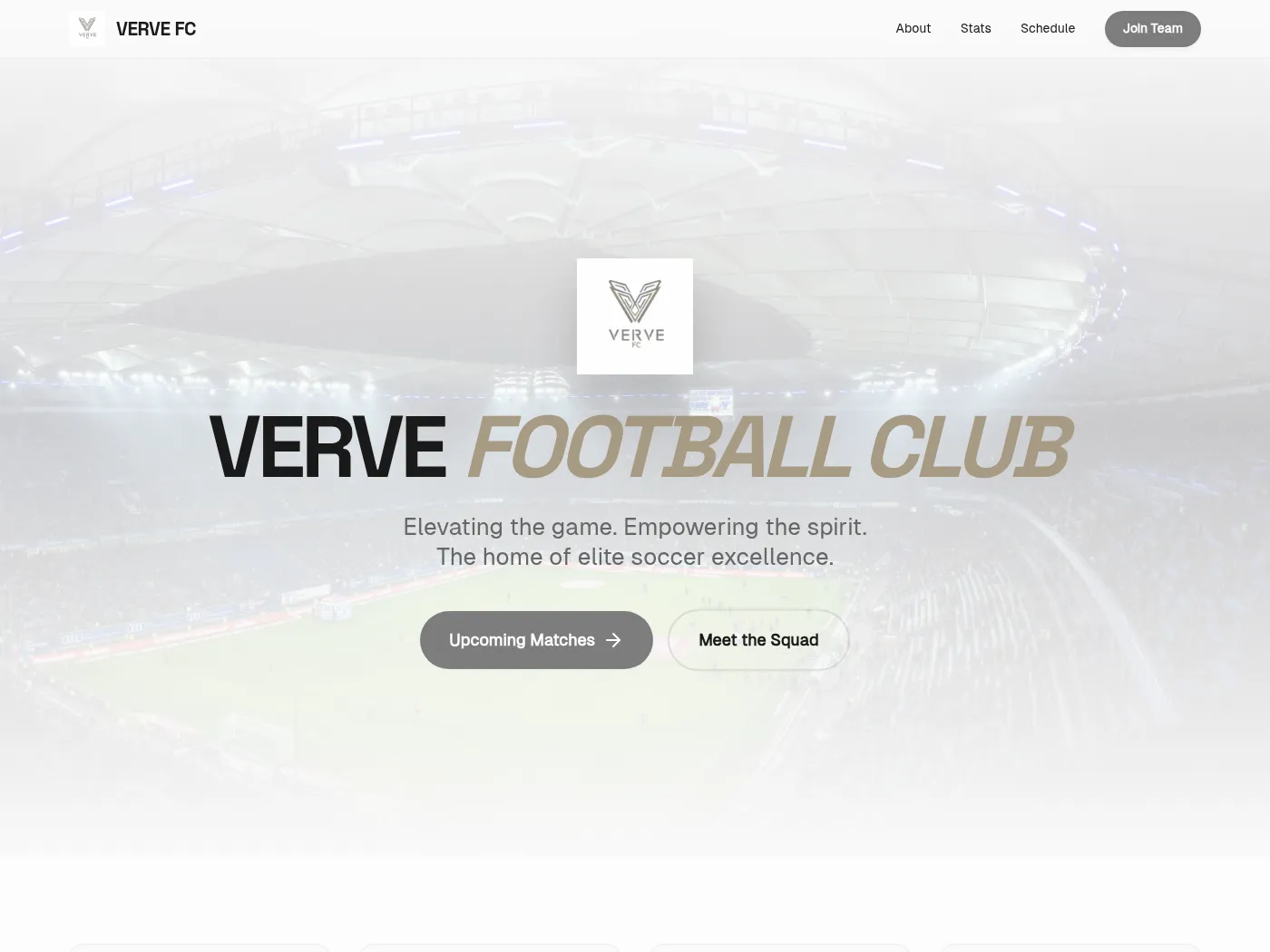 VERVE FC Team Site