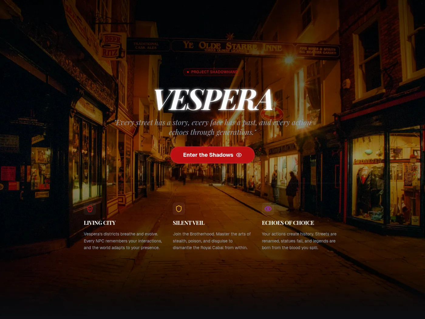 Vespera: Living City Assassin RPG
