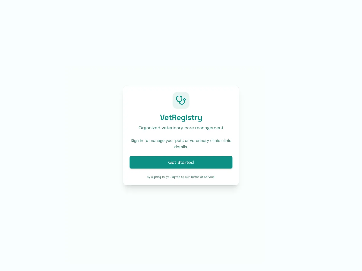 Vet Animal Registry