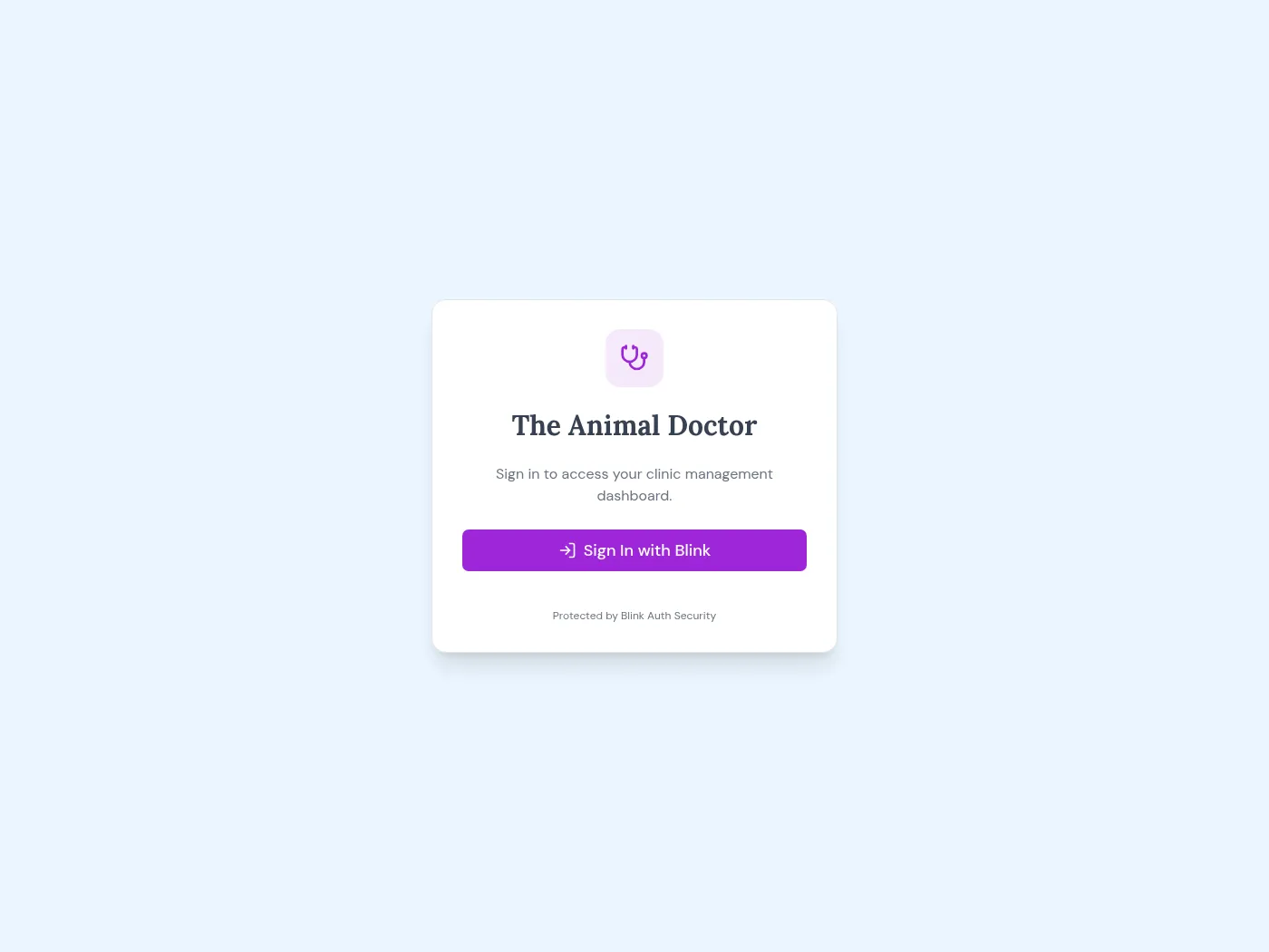 Animal Doctor Clinic Manager