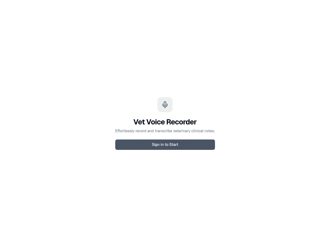 Vet Voice Recorder