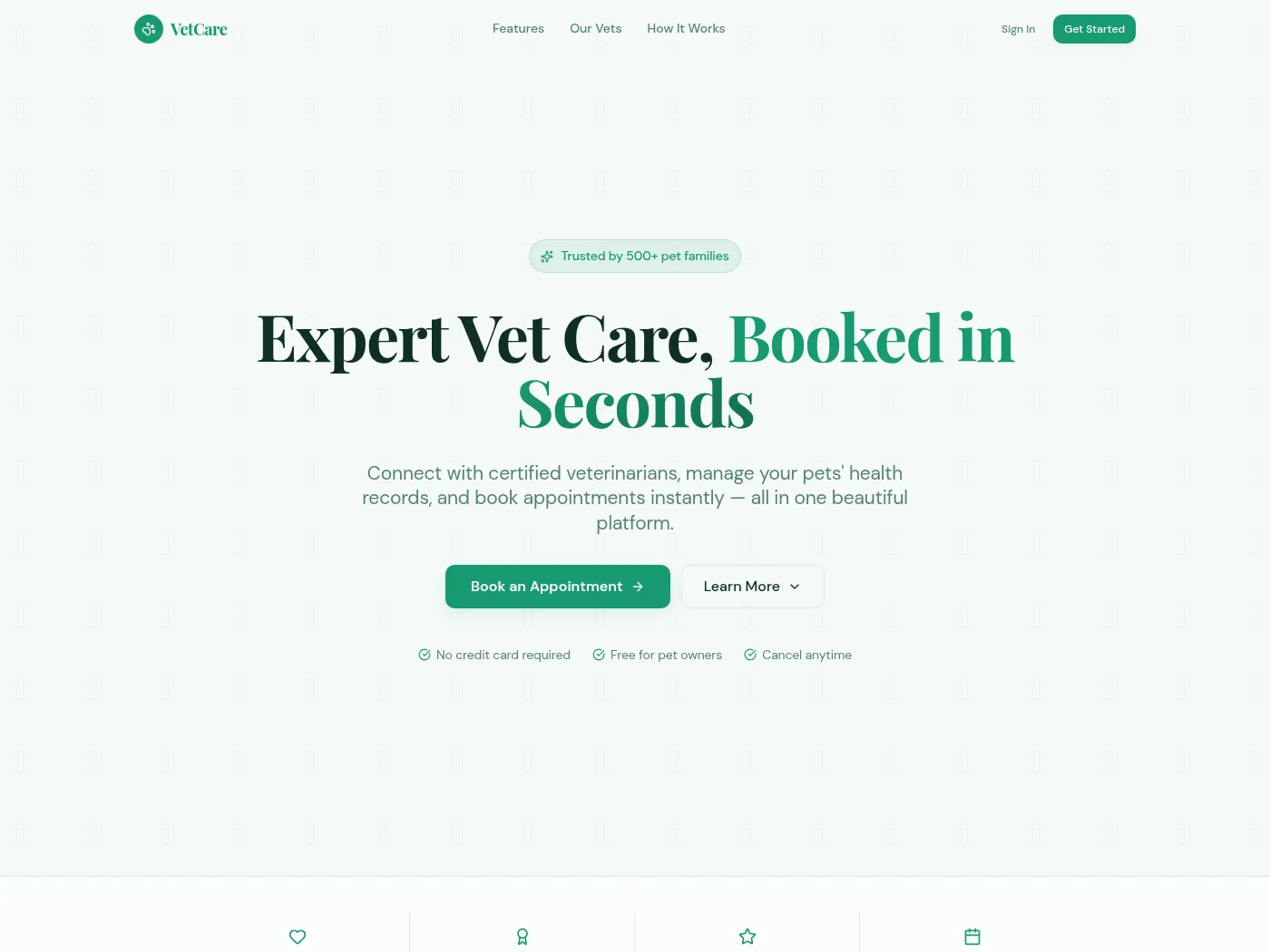 VetCare Booking Platform