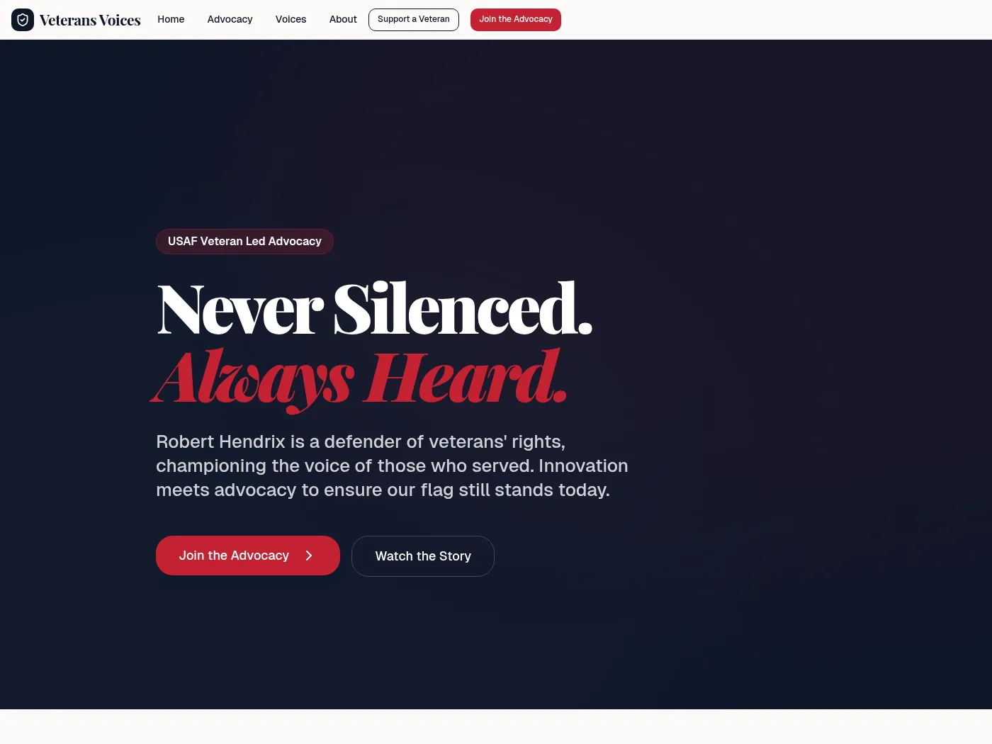 Veterans Voices Platform