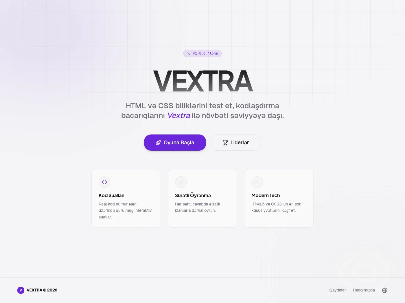 Vextra Coding Quiz