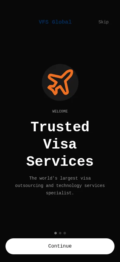 VFS Visa Mobile Portal