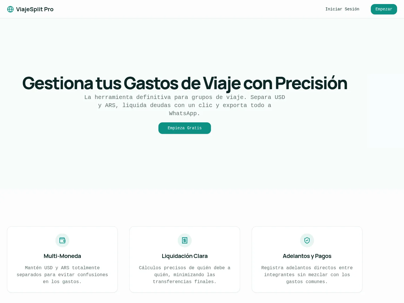 ViajeSplit Pro
