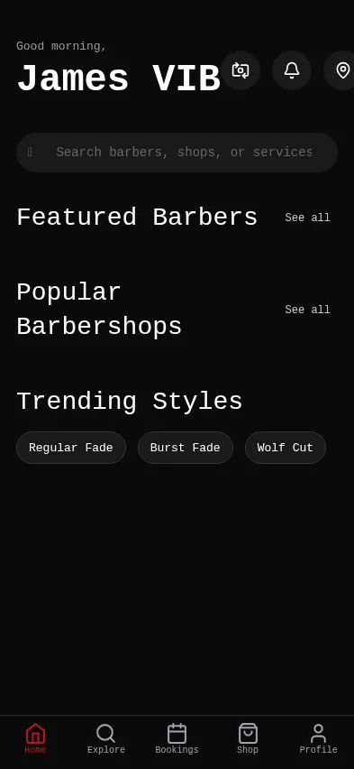 VIB Barber Ecosystem App