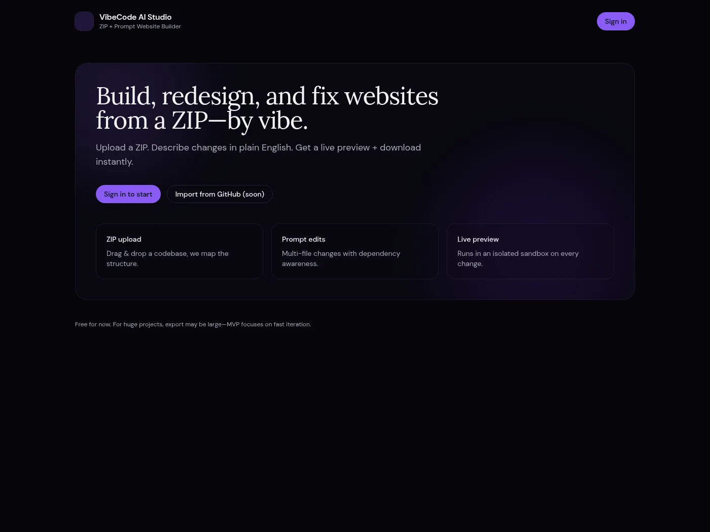 VibeCode AI Studio