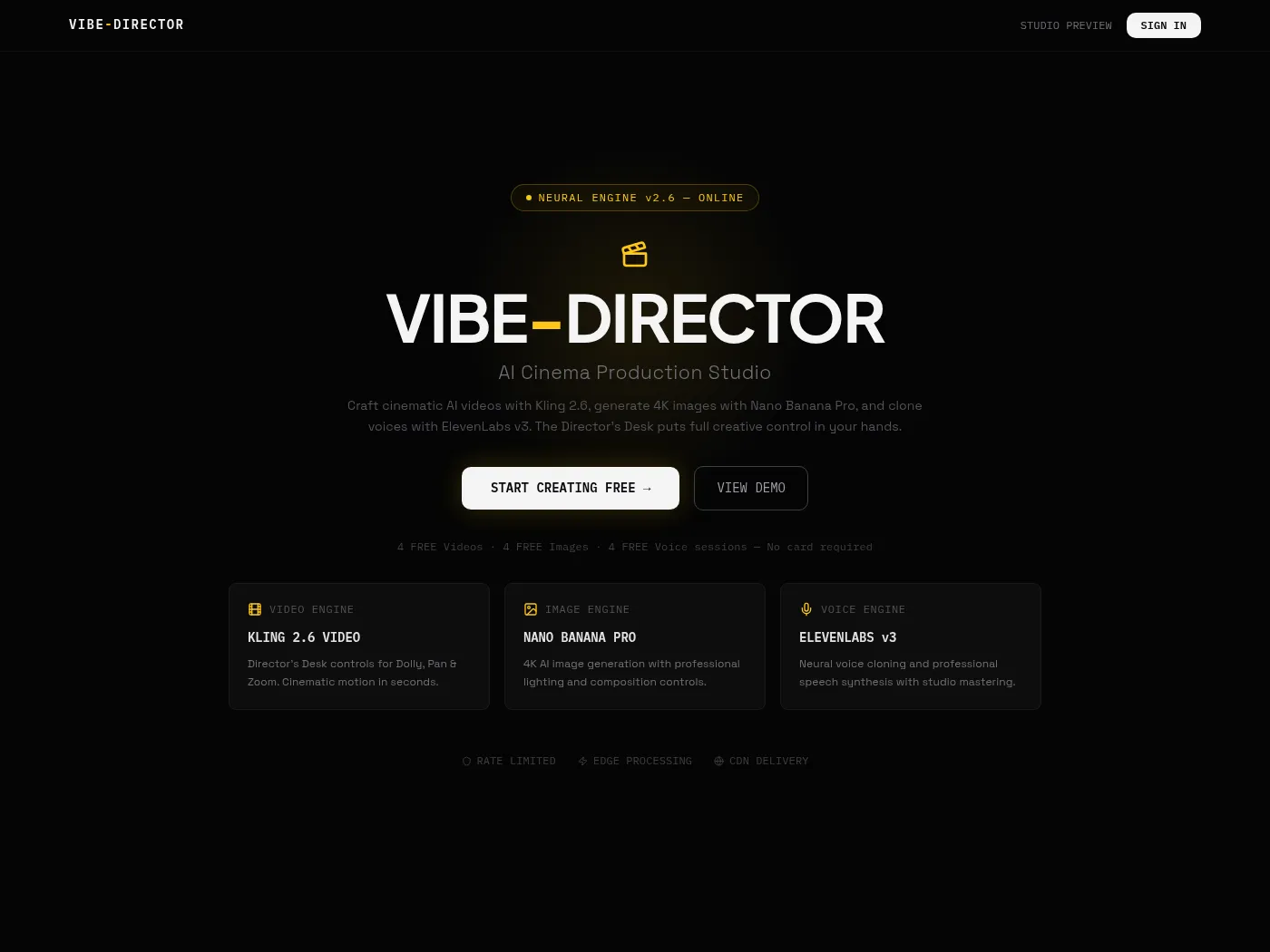VIBE-DIRECTOR AI Studio