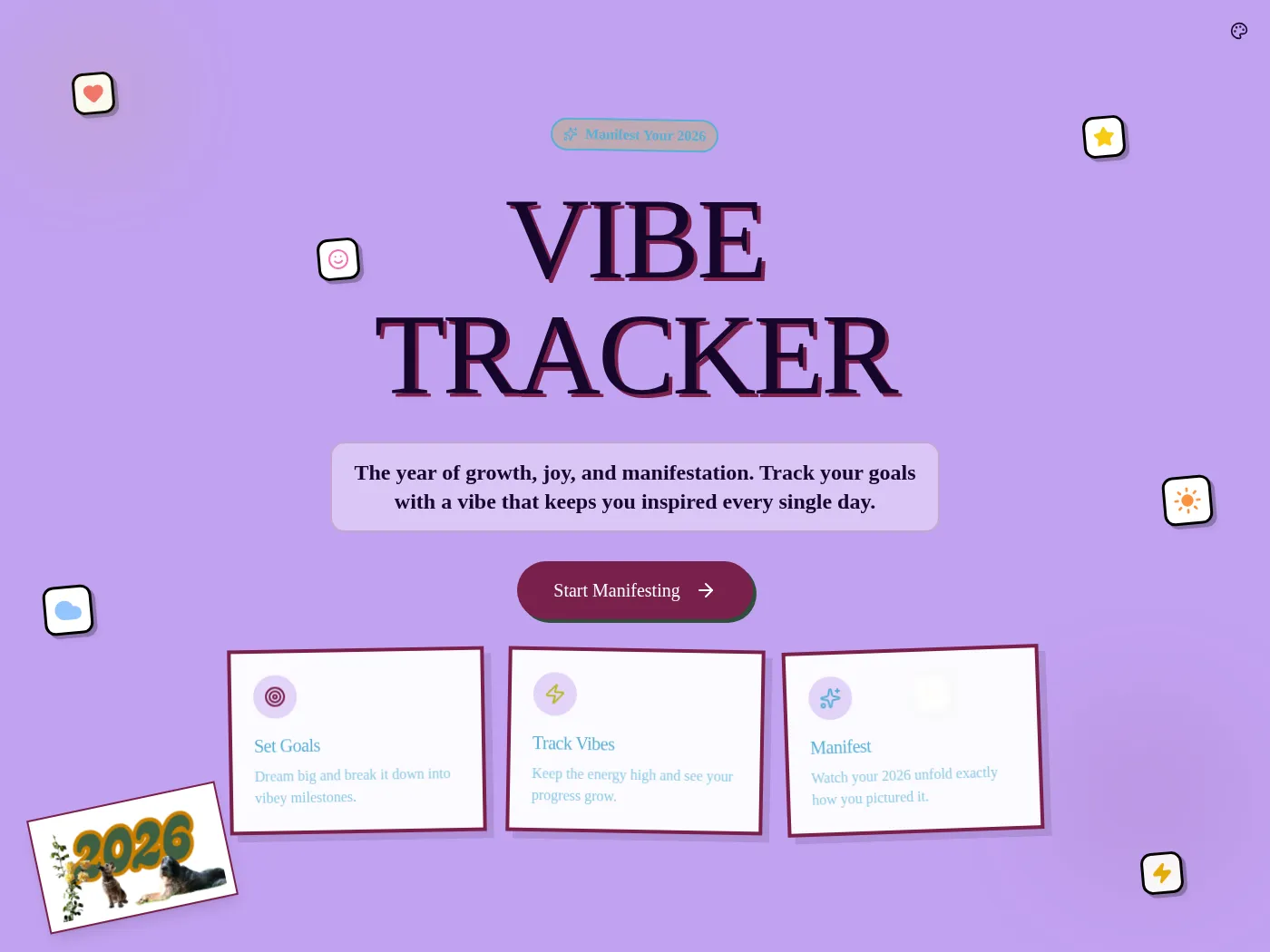 Vibey Yearly Goal Tracker