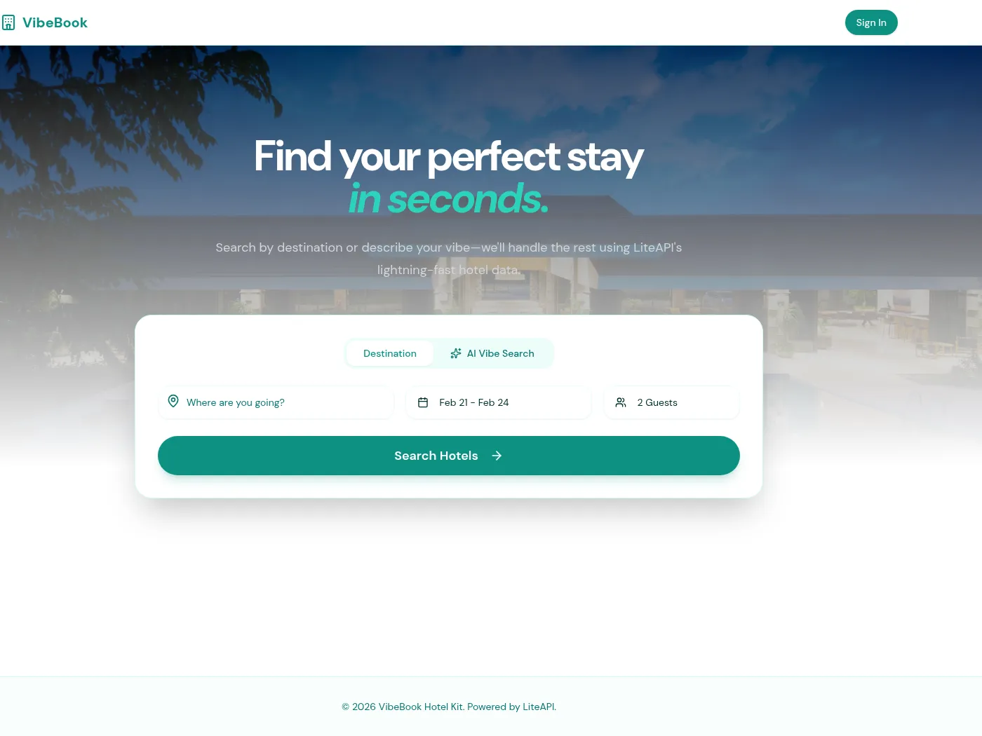 VibeBook Hotel Kit
