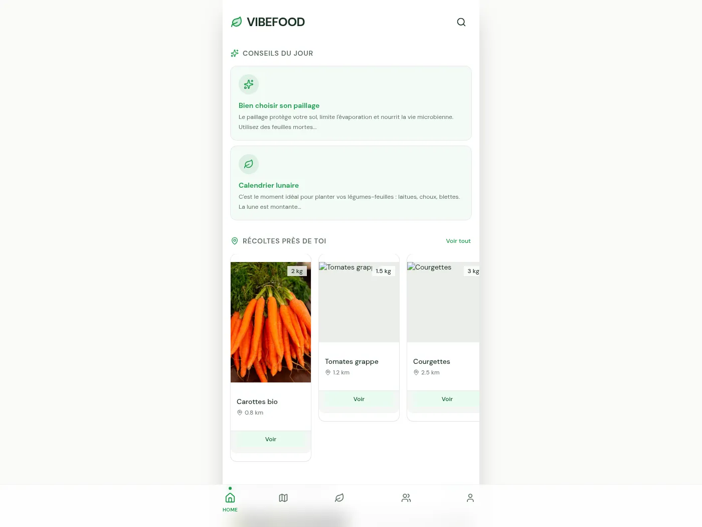 VIBEFOOD UI Skeleton