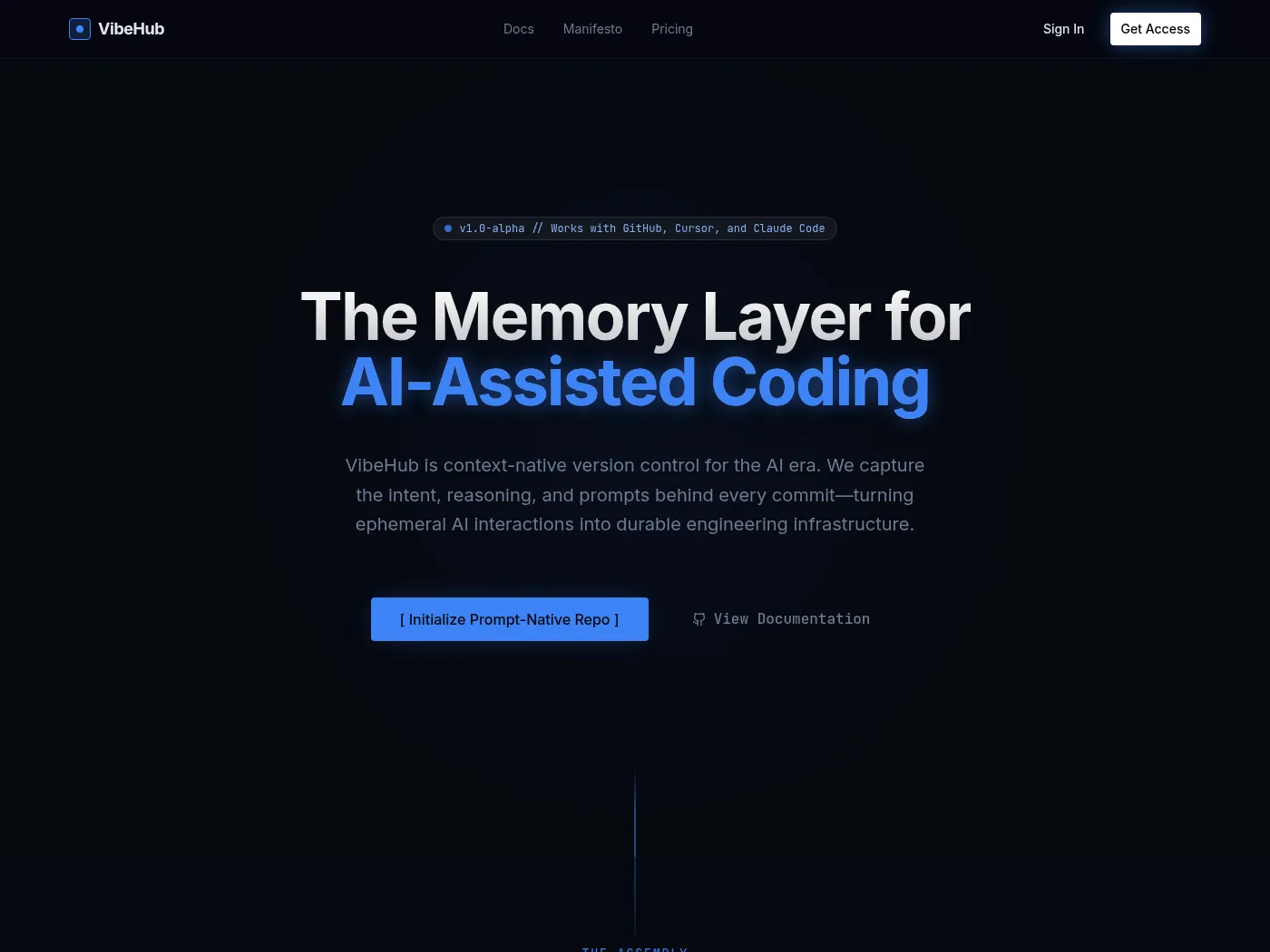 VibeHub Memory Layer Page