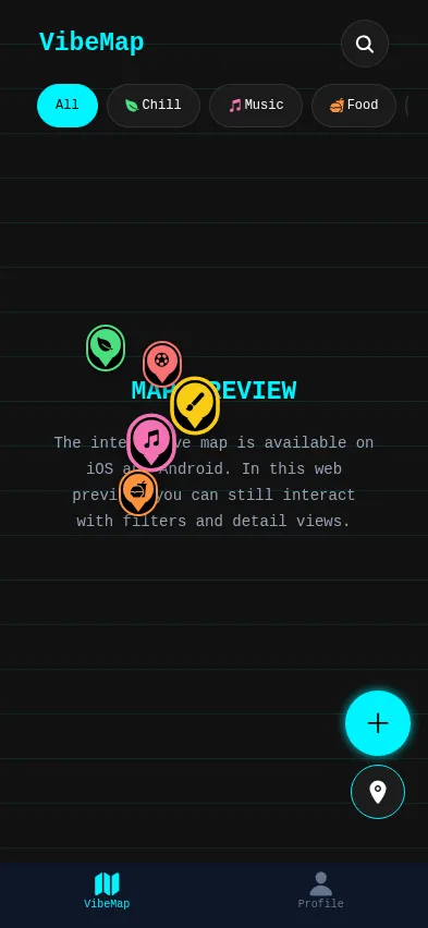 VibeMap Live Event Finder