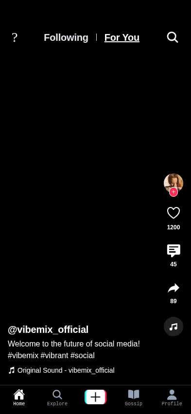 VibeMix Social App