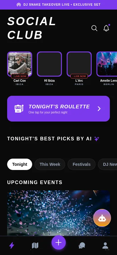 VIBES Nightlife Social App