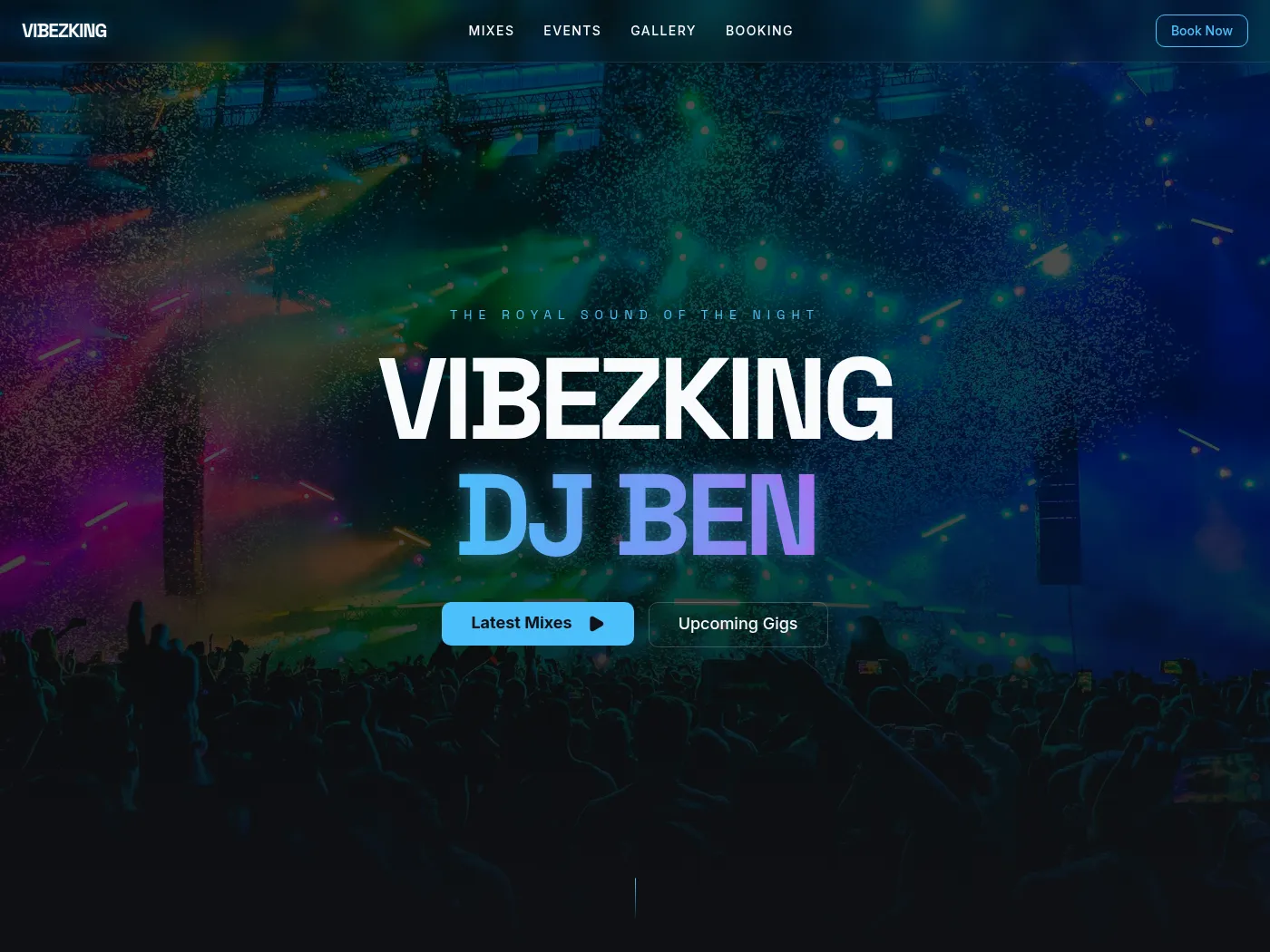 VibezKing DJ Ben Website