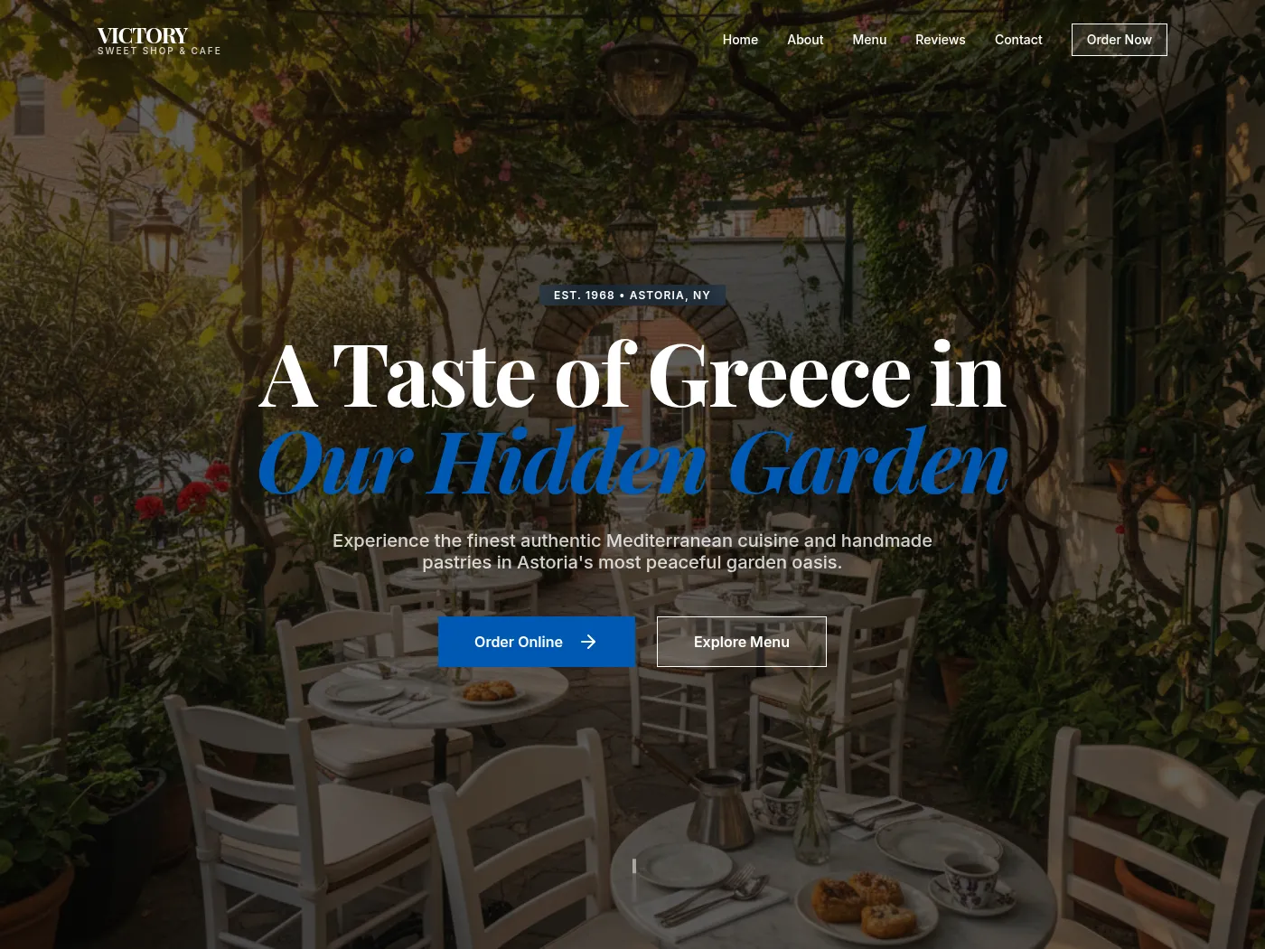 Victory Garden Cafe Website