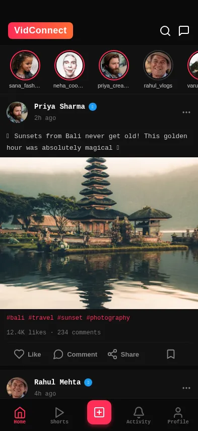 VidConnect Social App