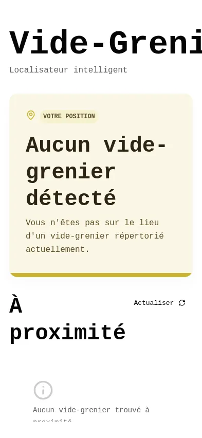 Vide Grenier Locator