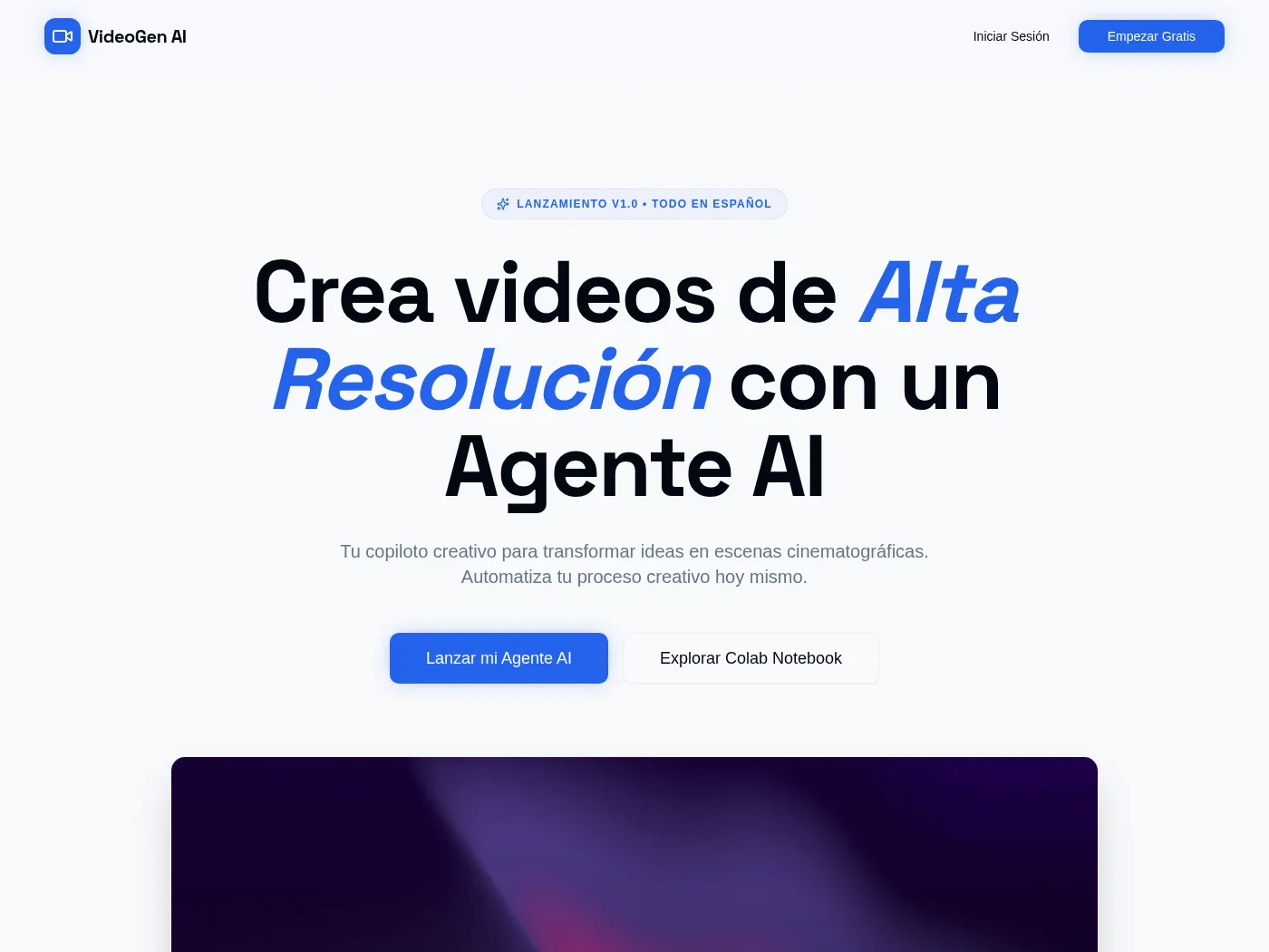 VideoGen Agente Español